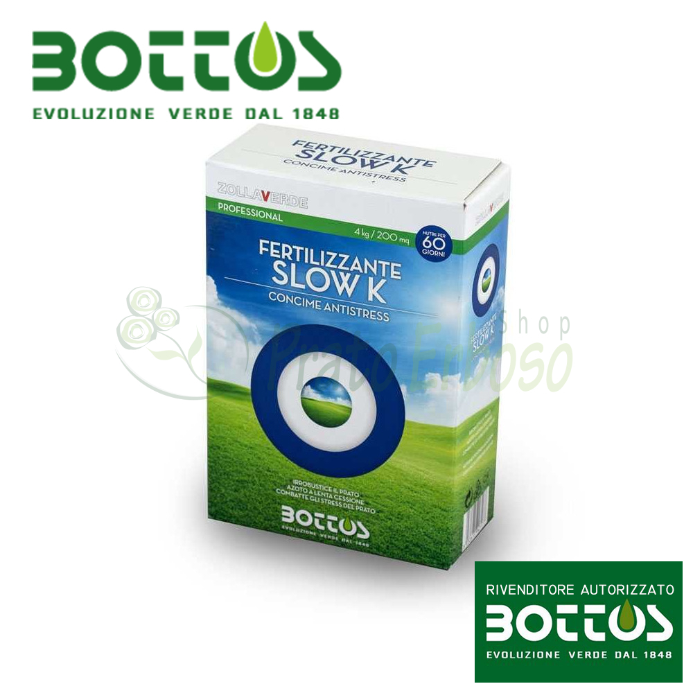 Slow K 13-5-20 + 2 MgO - Fertilizer for the lawn of 4 Kg - Bottos